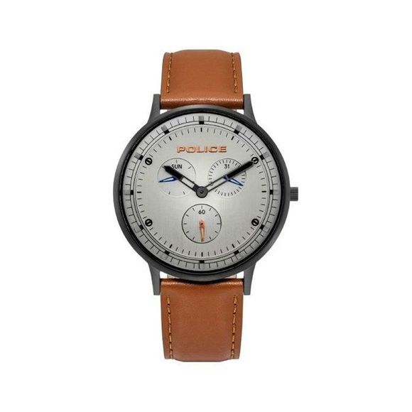 Police | Accessories | Police Watch Pl571jsb02m Brown Leather Men Black ...
